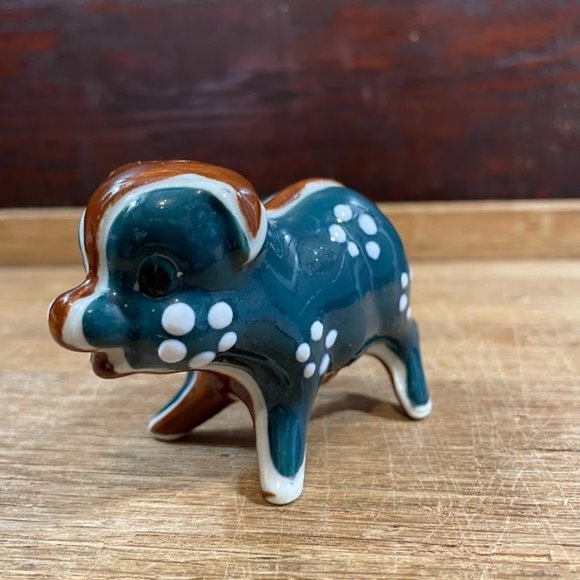 Dining | Brown And Green Flowered Pig Single Shaker 195s Single Pig ...